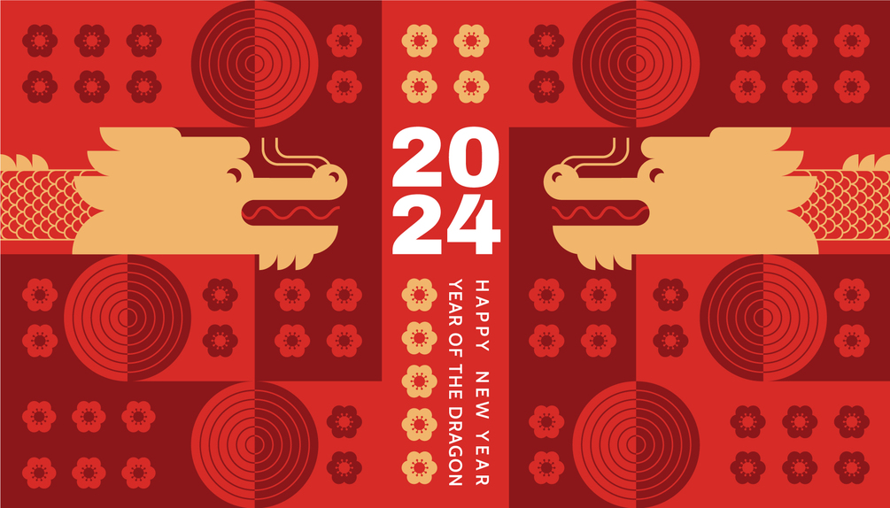 2024 New Year Fill vector editable kit