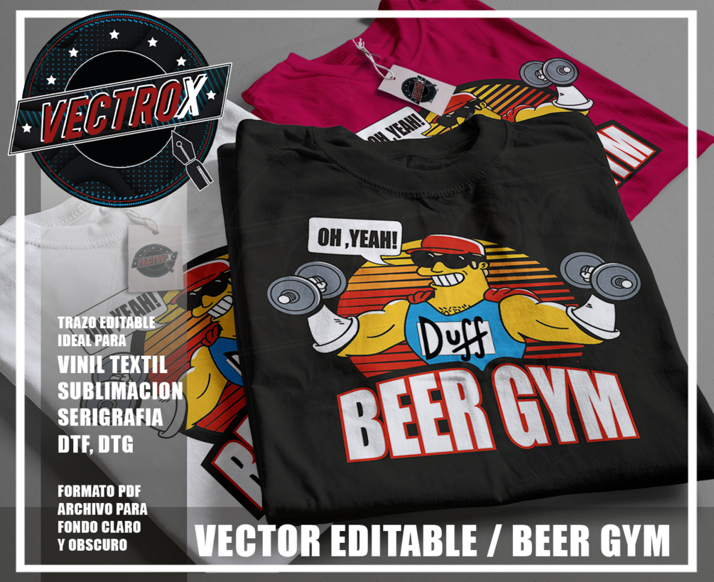 Vector Editable - Beer Gym