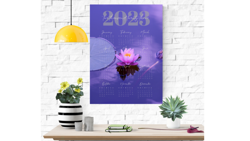 Calendar Poster 2023 Lotus No 5