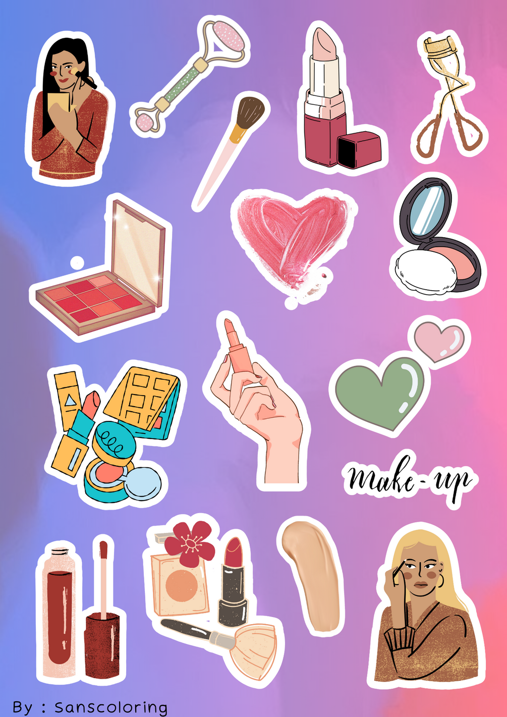 Beauty Stickers Printable