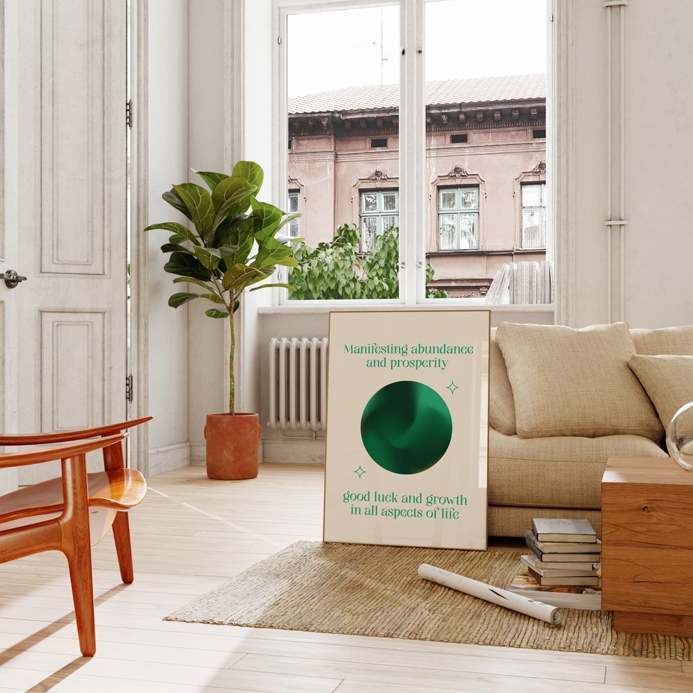 Emerald Green Manifest | Growth Mindset Poster | Jewel Tones Art Print ...