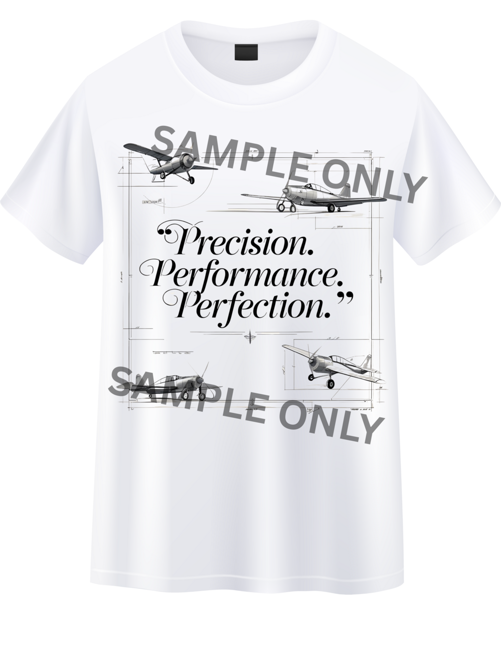 Precision.Performance.Perfection - Aviation T-Shirt Design (Digital Download)