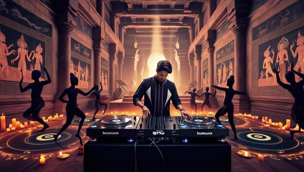 🎨 Ancient Temple DJ Setup: Connecting Past & Present Through Sound 🎶
