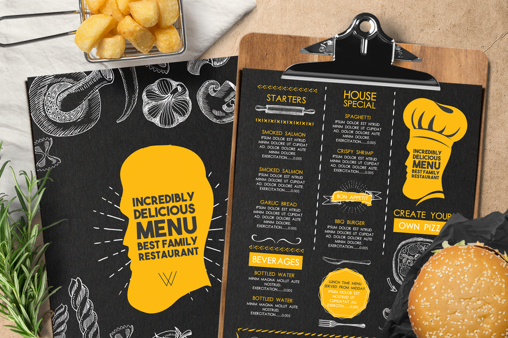 Chalkboard Food Menu
