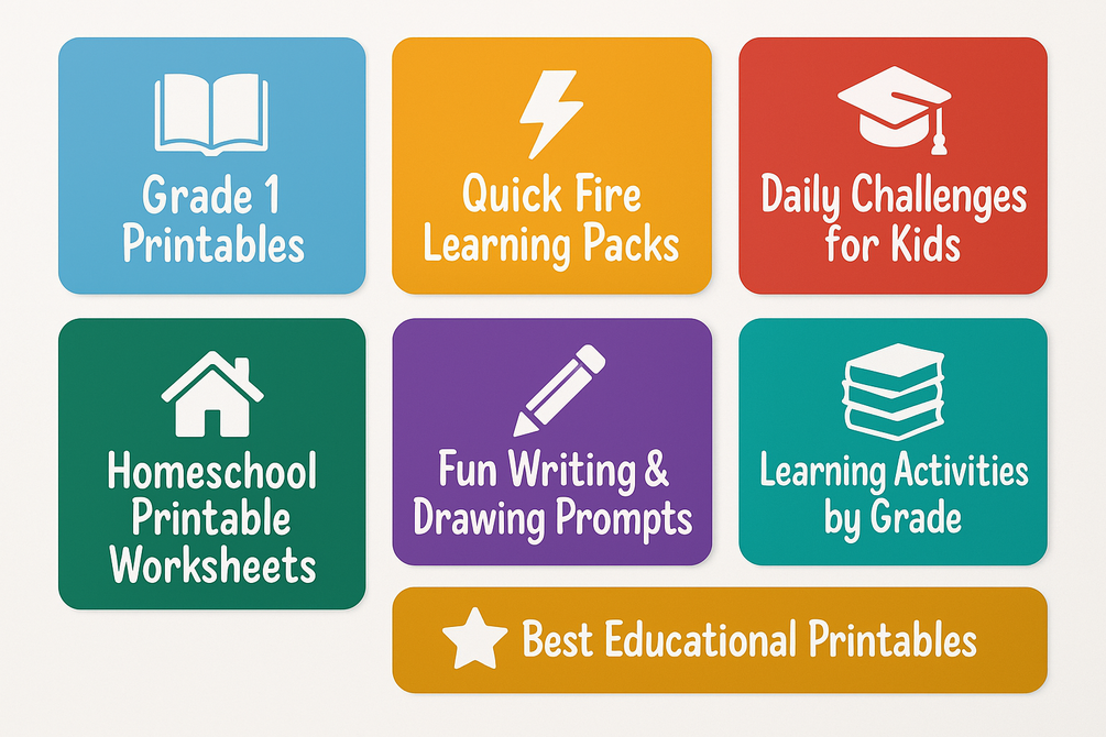 Quick Fire Learning Pack – Grade 1 | Week 1