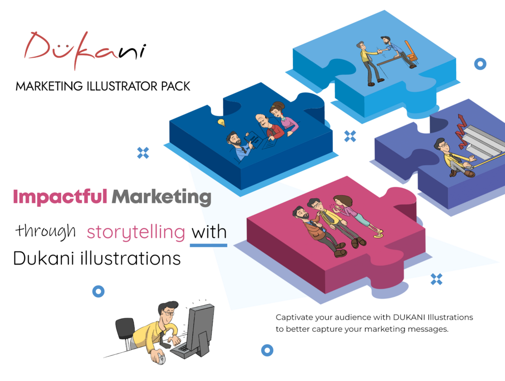 Dukani Business/ Marketing Illustration Pack - AI, XD, SVG, Figma Pack