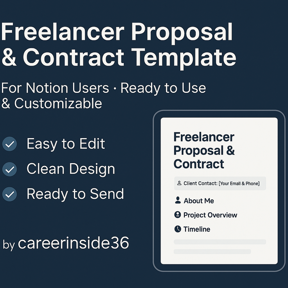 Freelancer Proposal & Contract Template | Ready-to-Use Notion Layout