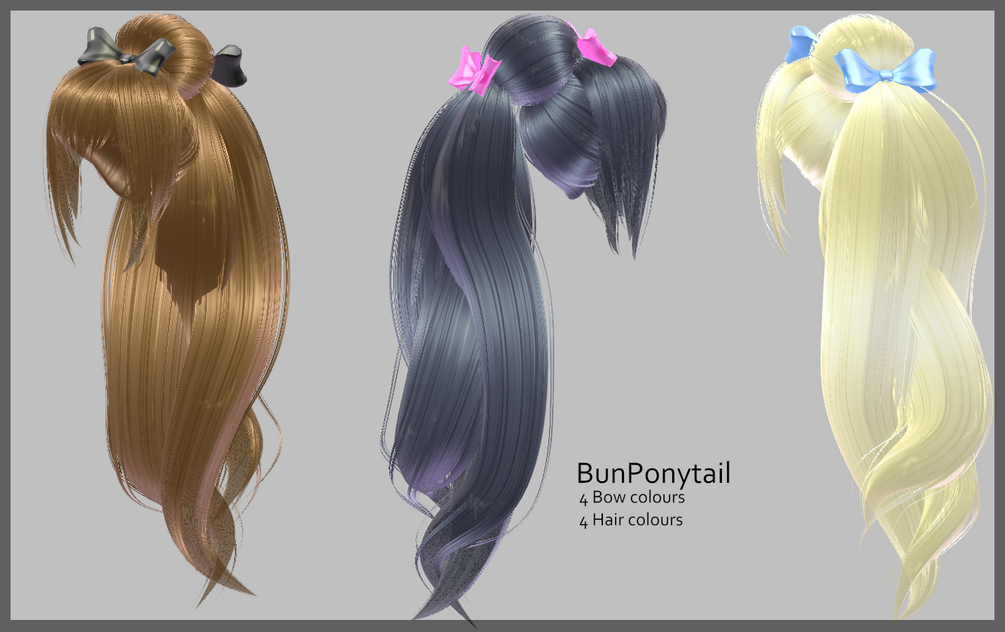 BunPonytail- MMD Hair