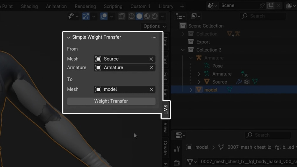 Simple Weight Transfer