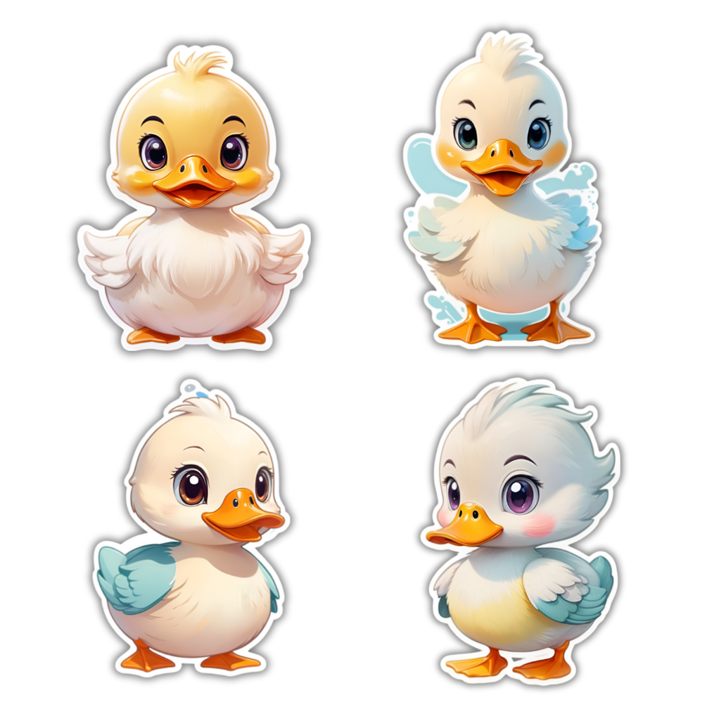 Cute Ducky Delights Sticker Collection