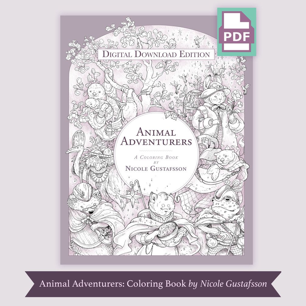 Animal Adventurers - Digital Coloring Book (PDF)