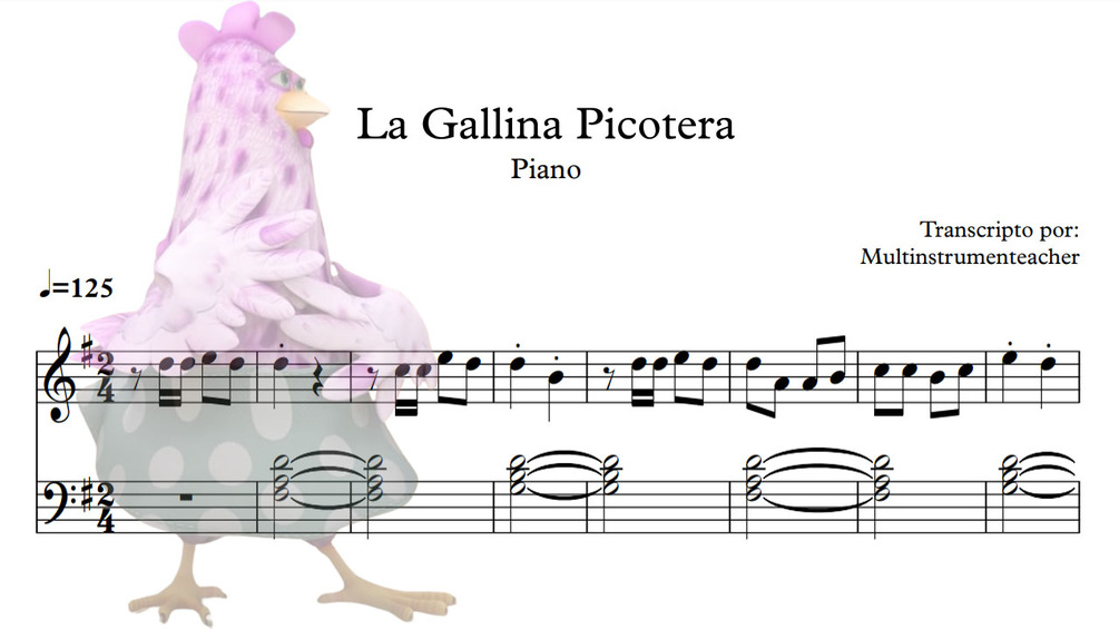La Gallina Picotera - Partitura para piano