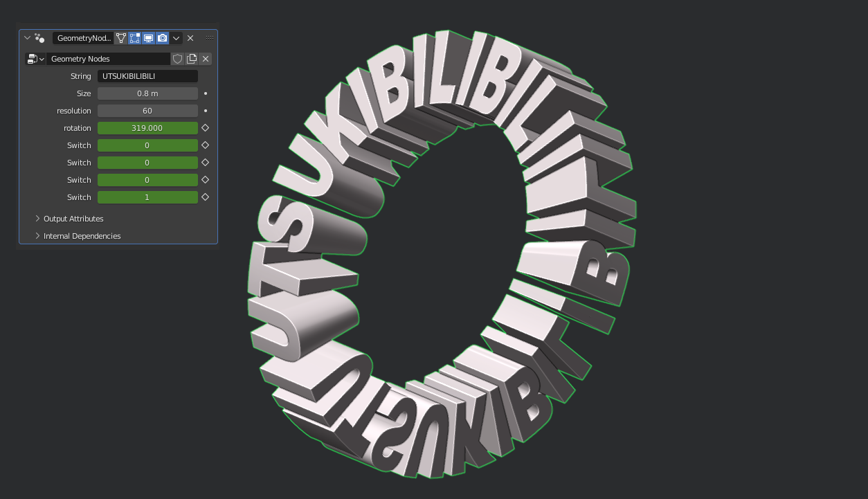 Paradox Ring(Blender Geometry Node Preset)