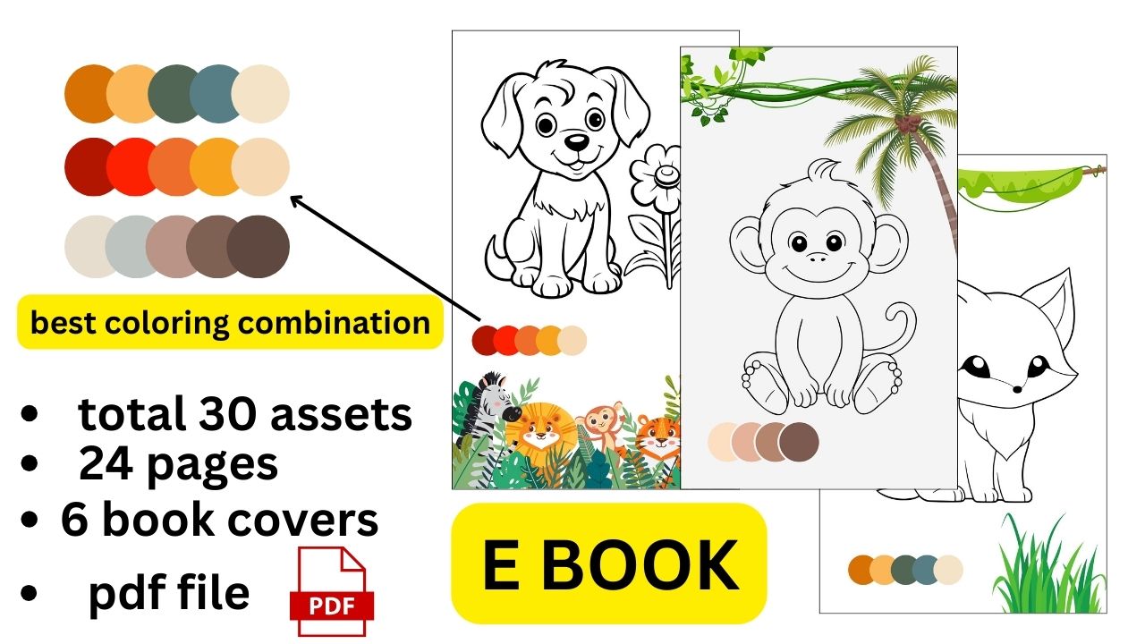 Drawing and coloring e book.