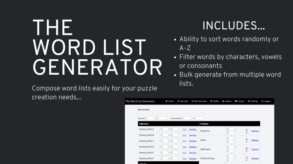 The Word List Generator LIFETIME