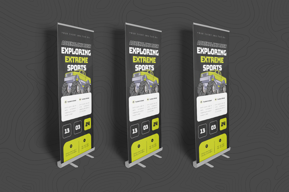 Explore Extreme Sport Roll Up Banner