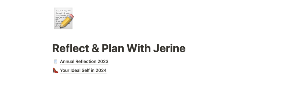 Reflect & Plan Template