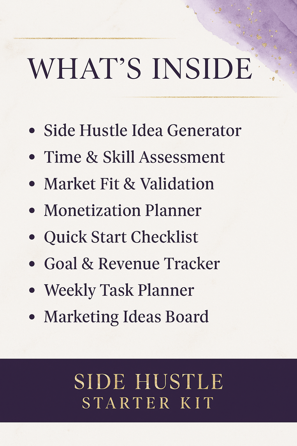 Start Your Side Hustle – Printable Success Kit