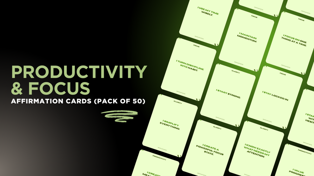 50 Productivity & Focus Affirmations – Deep Work Printable Cards ...