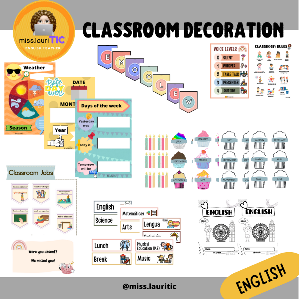 CLASSROOM DECORATION PACK. WELCOME BACK TO SCHOOL