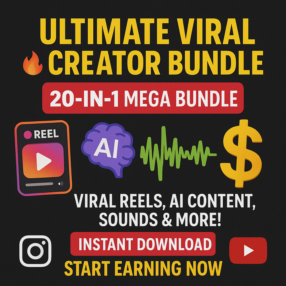 Ultimate Viral Content Creator Bundle – 20-in-1 Master Pack