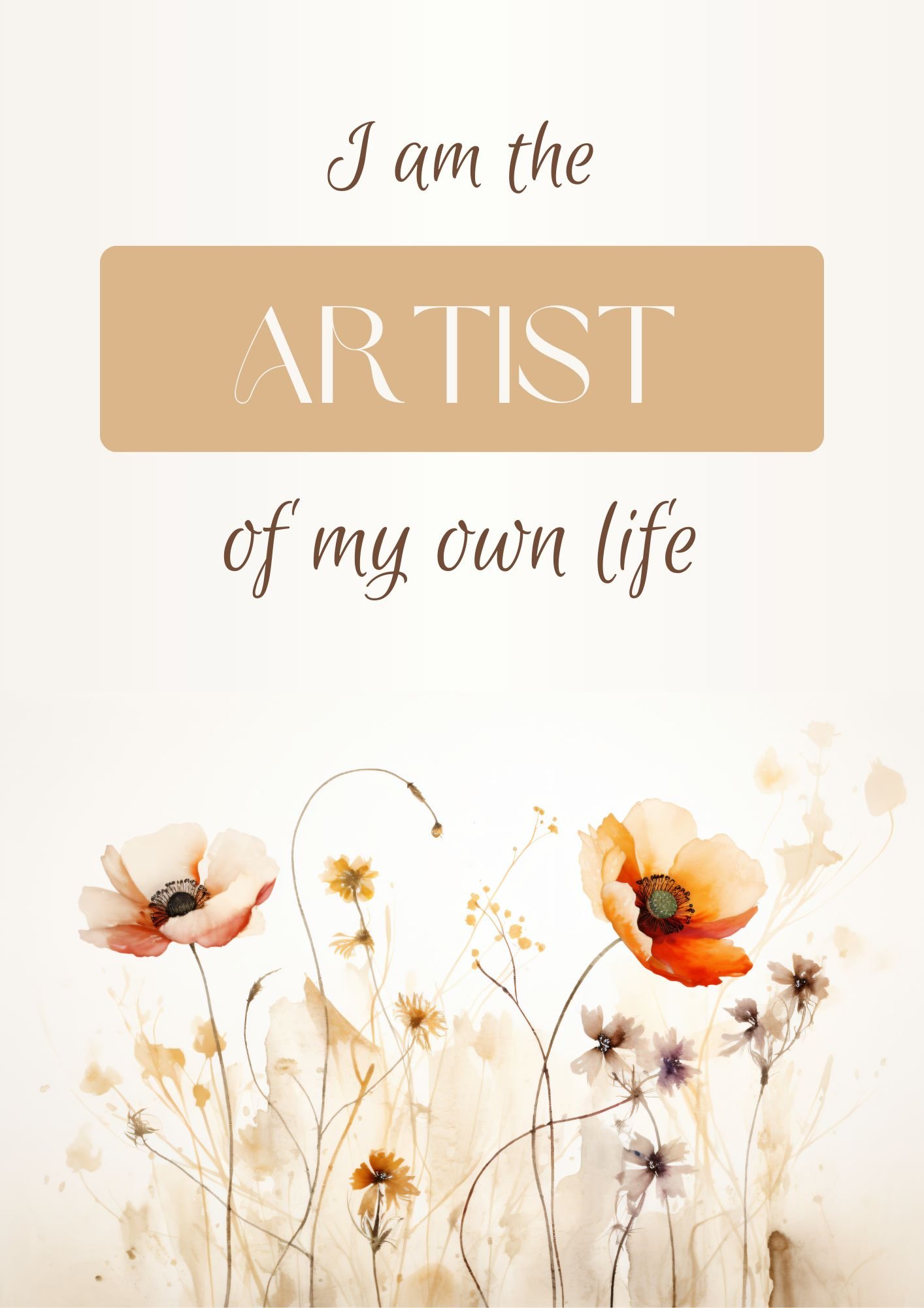 Canva Design - Inspiring Quote. Canva Template with Art generated by ...