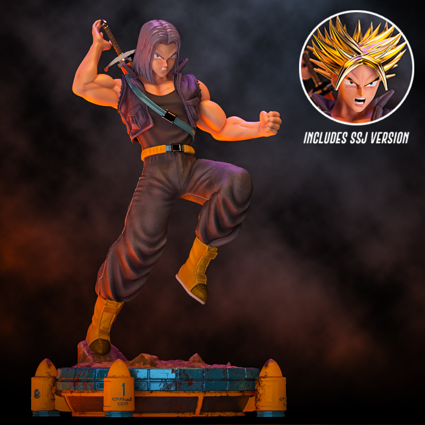 Fanart Future TRUNKS Statue - original and SSJ version