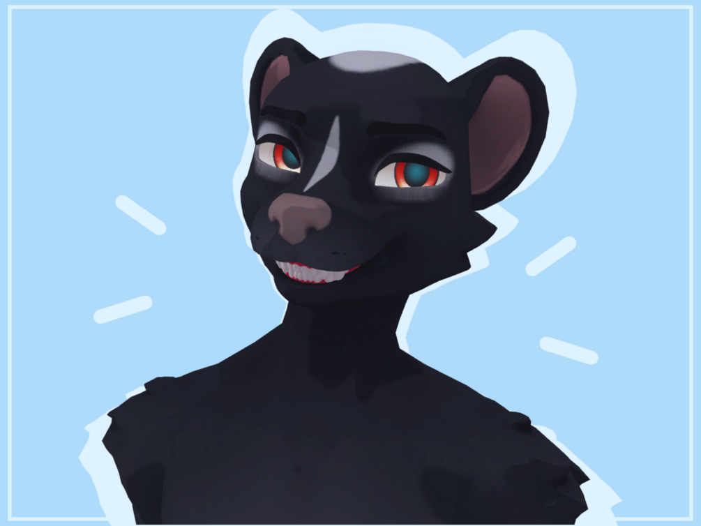 Hyenid // Skunk Body Texture - PNG