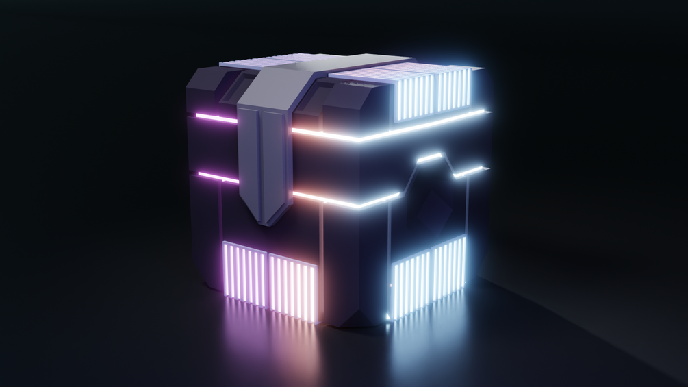 Blender Emissive Sci-Fi Crate 📦