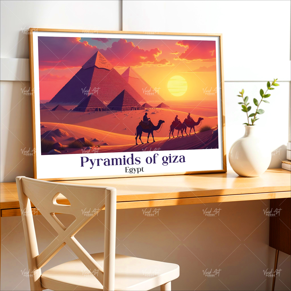 Ancient Wonders: Majestic Pyramids Art