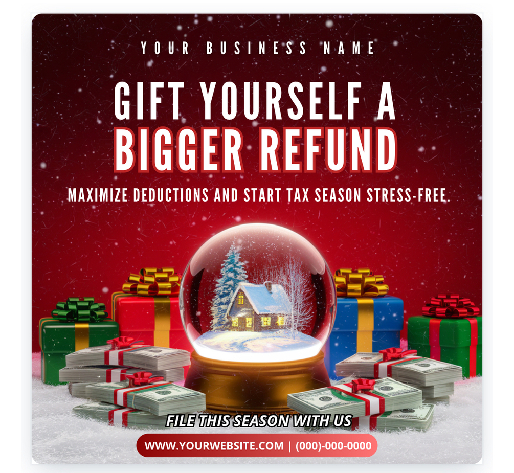 Christmas Themed Tax Flyers