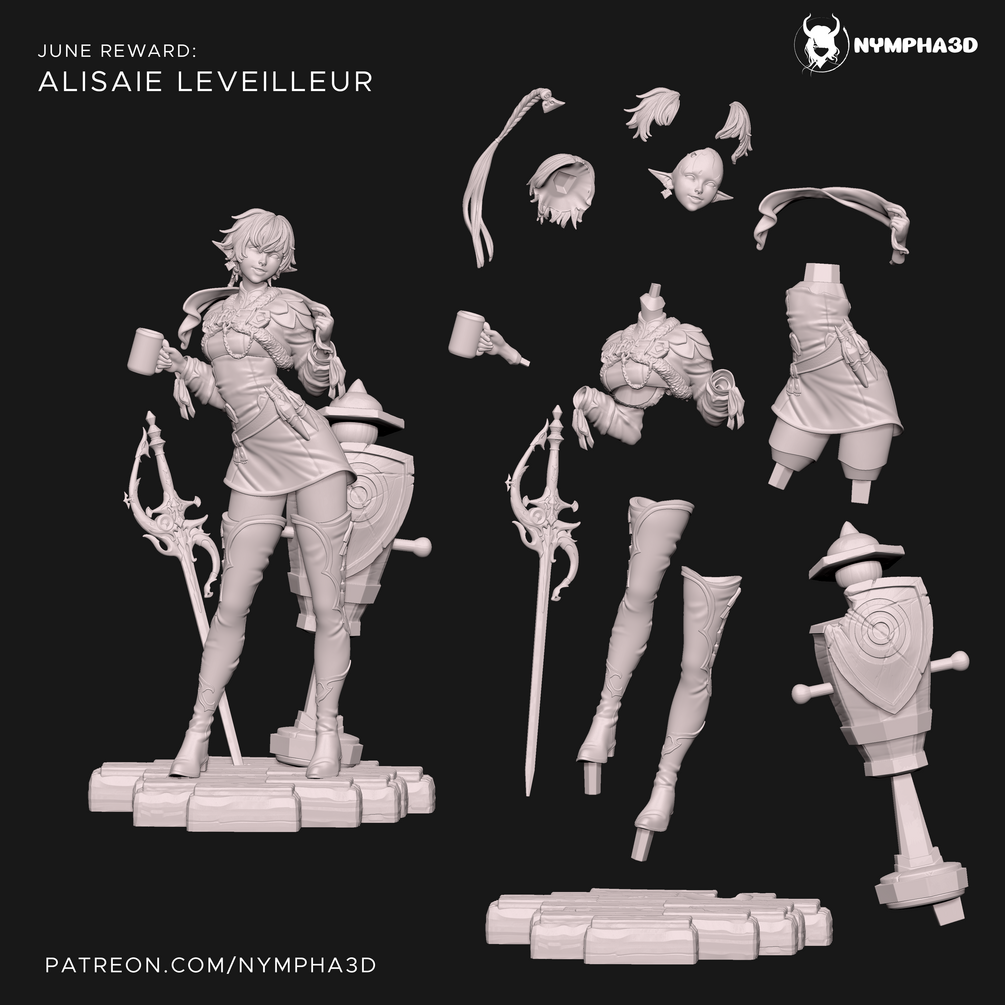 Alisaie Leveilleur (Final Fantasy XIV) 3D file STL Ready-to-print