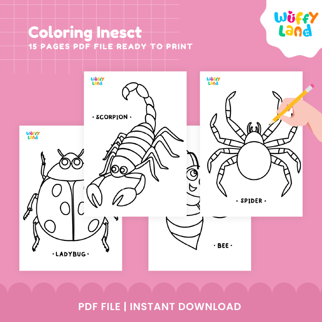 Insect Coloring Pages - Fun & Educational Printable for Kids