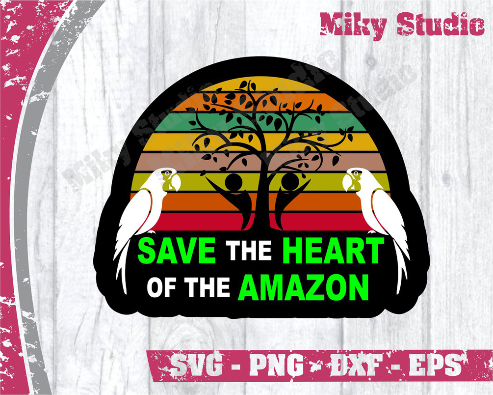Saving the Amazon rainforest | Brazil amazon together | png svg eps dxf ...