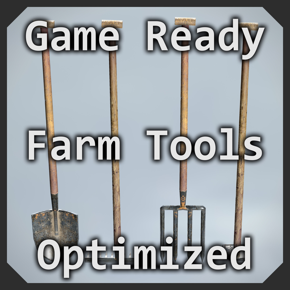 Game Ready Model LP Farm Tools Set 01