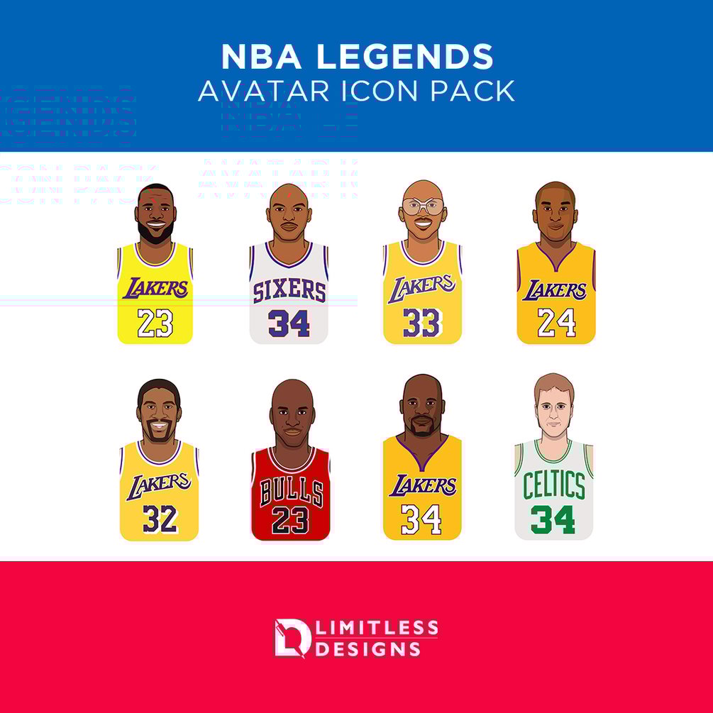 FREE NBA Legends Avatar Illustrations