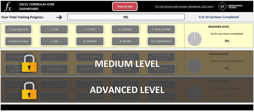 Excel Data Analytics Formula Gym