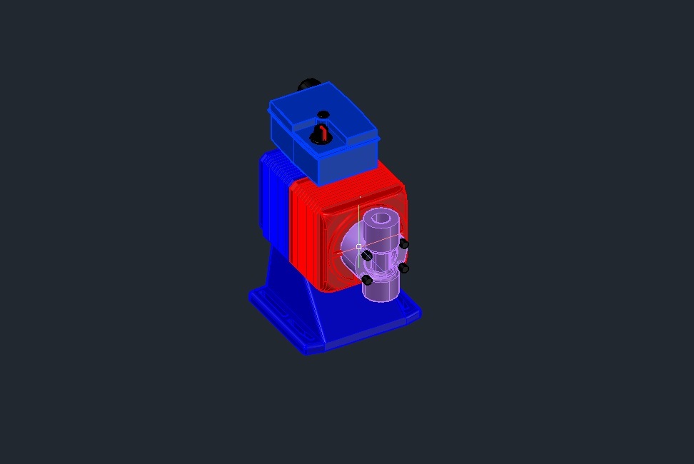 Chlorine dosing pump 3D BLOCK dwg file