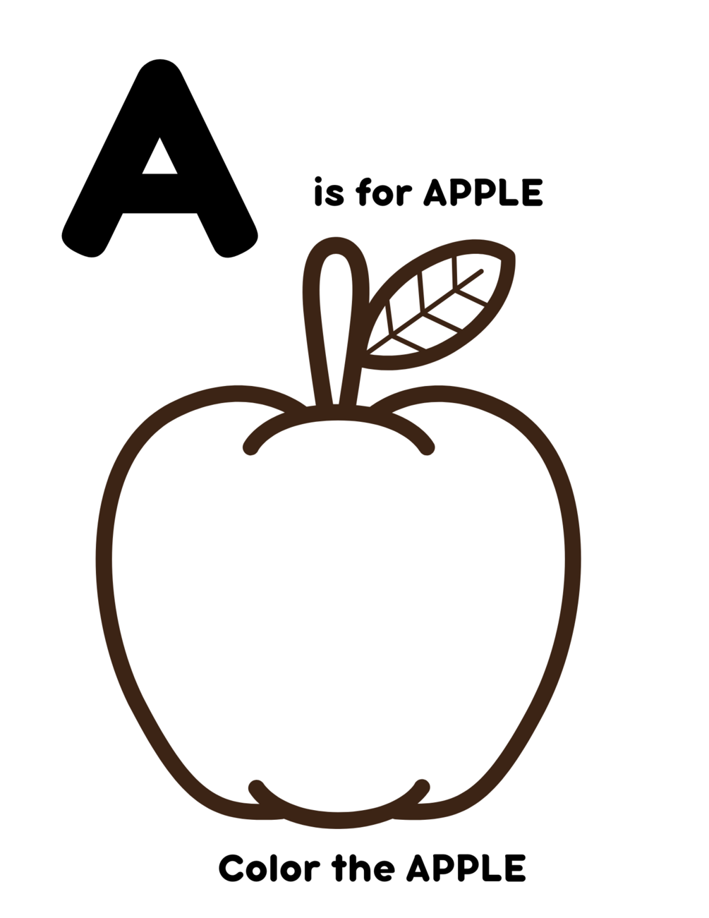 Color the Alphabet – A to Z Printable Coloring Book