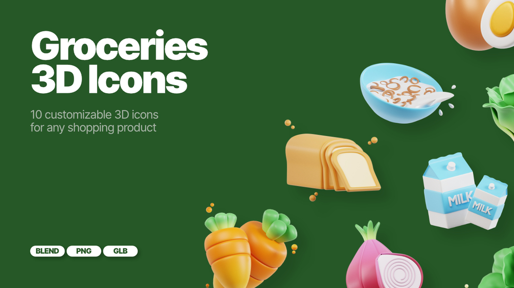 3D Groceries Icon