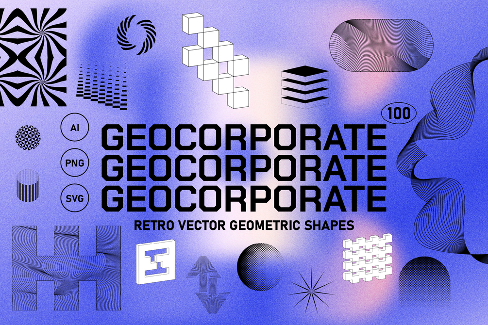 GEOCORPORATE Retro Vector Elements