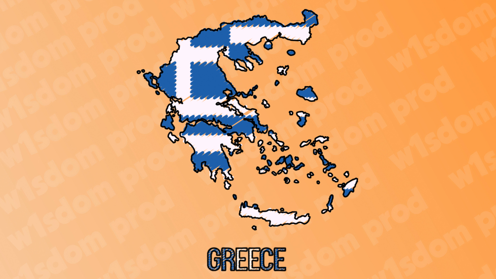 Hand-Drawn Greece Map Animation | Sketch-Style with Flag
