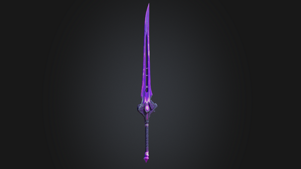 Shadowstrike – Glowing Purple Sword for Games