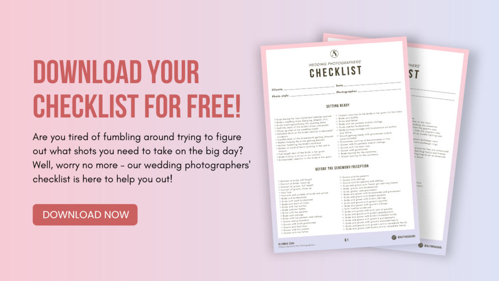 Wedding Photographers' Checklist