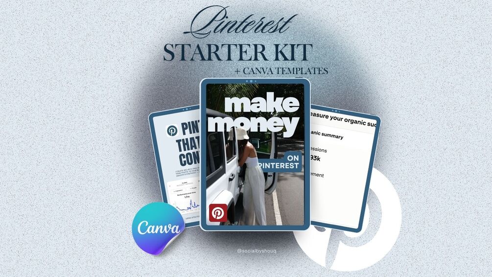 Pinterest Starter Kit (MRR ebook + 100 canva templates)