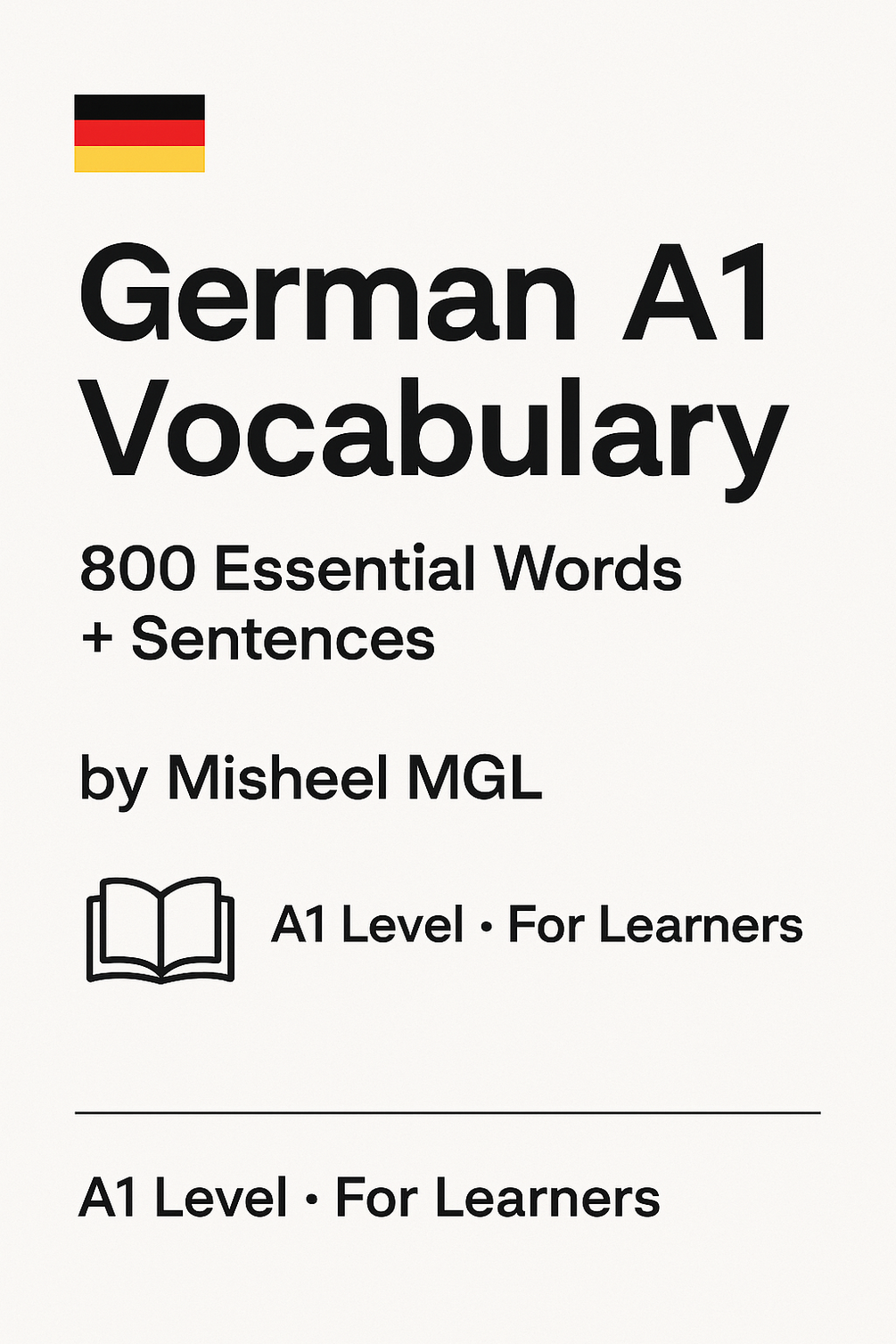German A1 PDF – 800 Words + Sentences