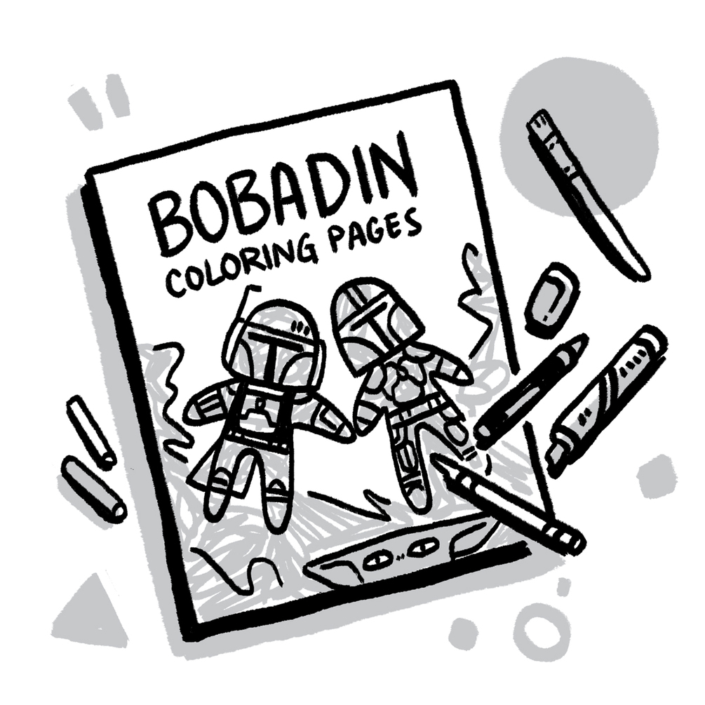 BobaDin Coloring Pages