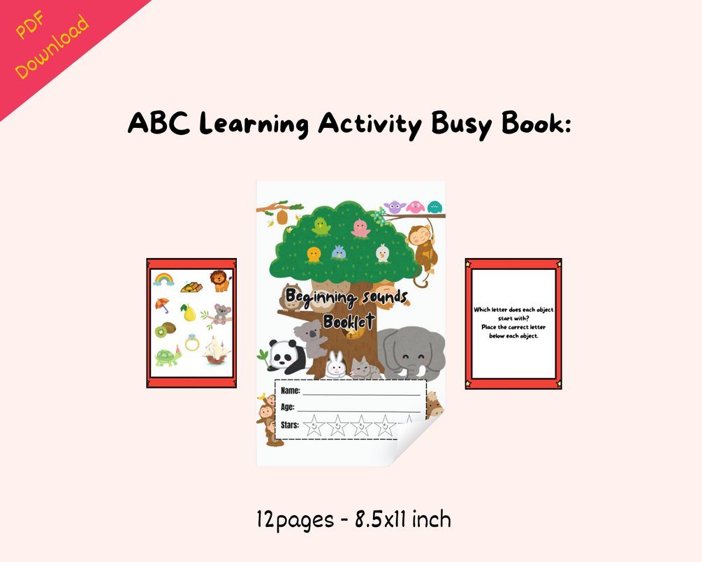 ABC Beginning Sounds Busy Book for kids