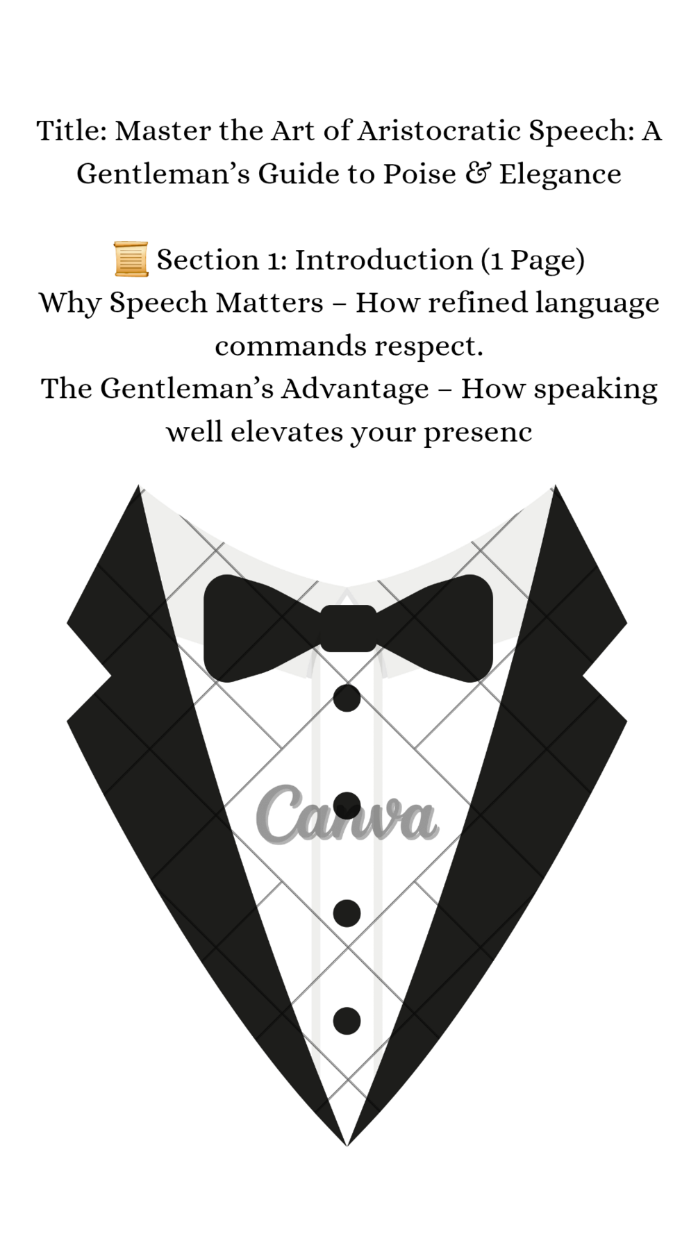 Old Money Speech Guide