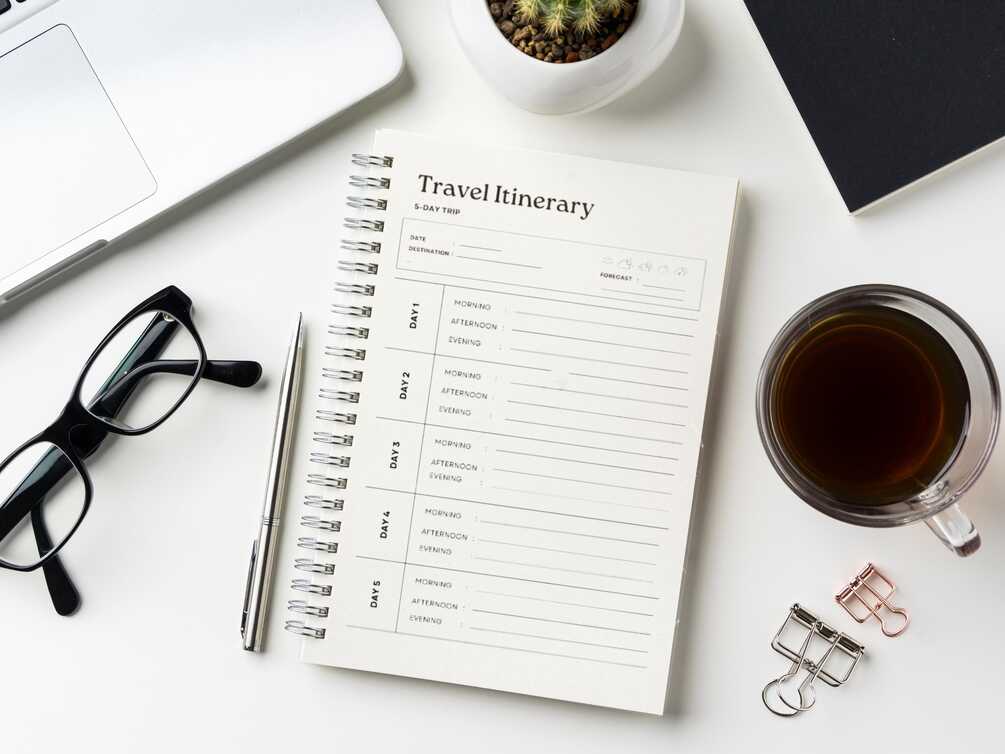 Vacation Itinerary Travel template, Printable Travel Itinerary Planner